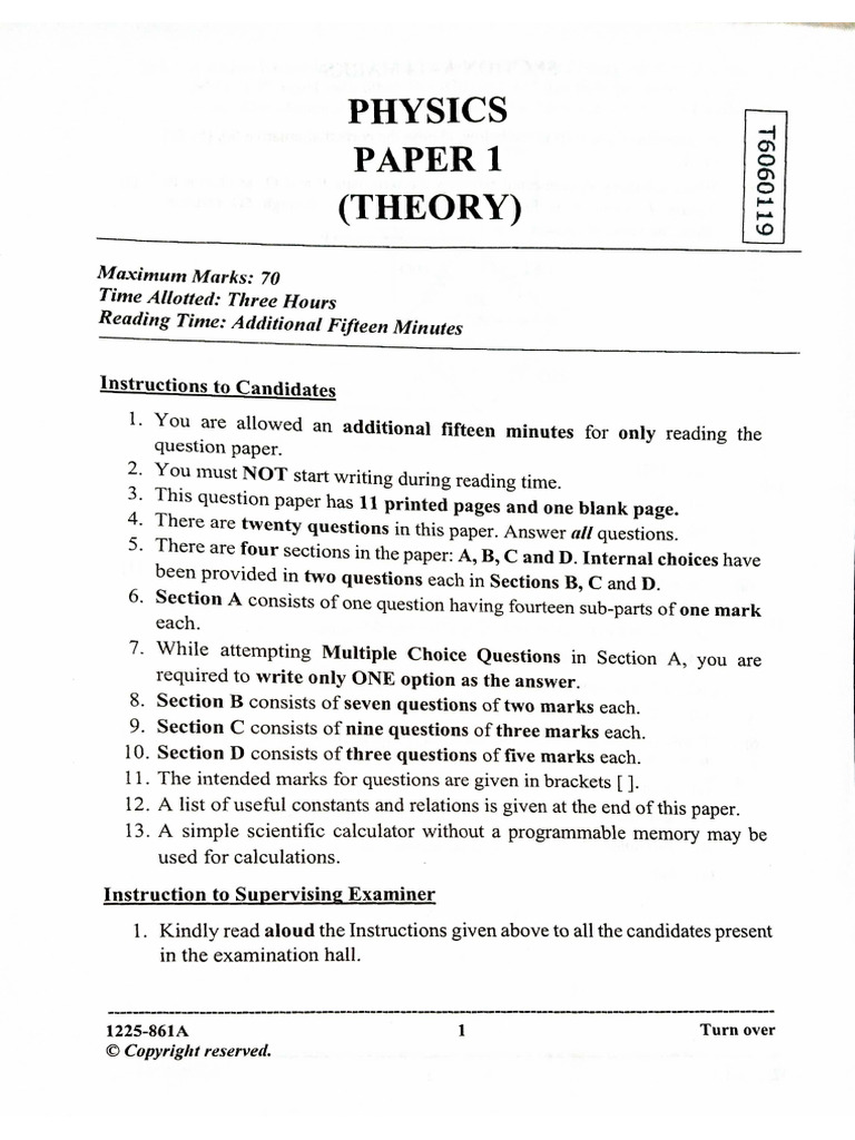 Isc Xii (2025) | PDF