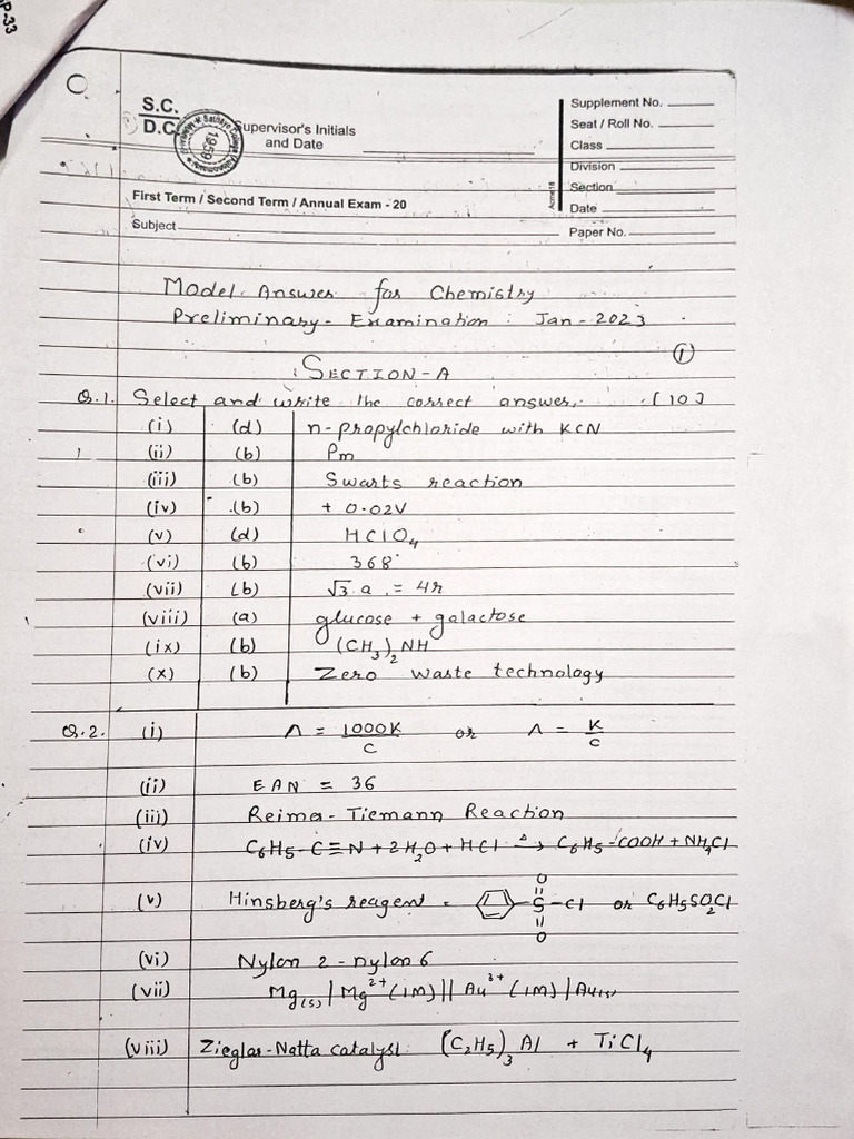 Previous Year Question Paper Solution | PDF