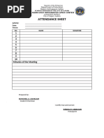 Lac Session Attendance Sheet | PDF