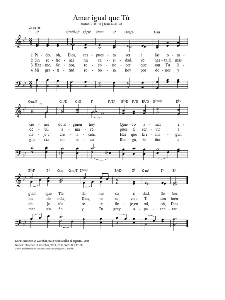 Amar Igual Que Tú: Letra y Música | PDF