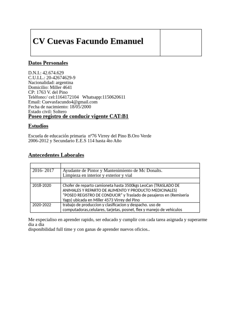 CV-Cuevas-Facundo-Emanuel 2023 (1) | PDF