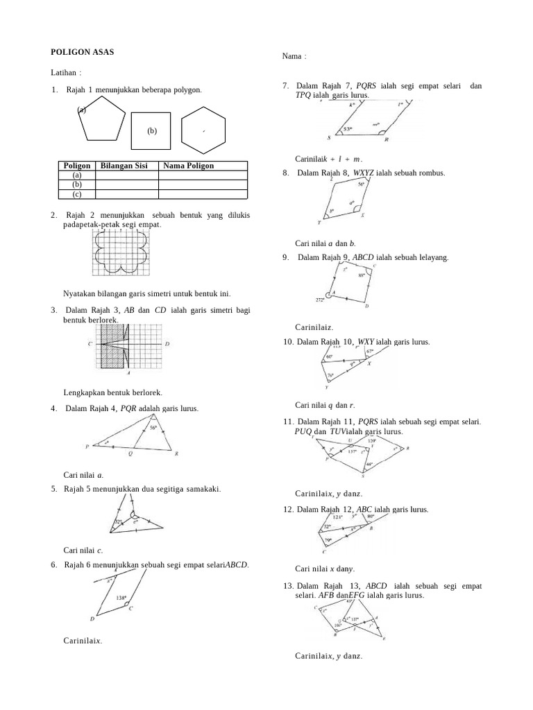 Poligon Asas | PDF