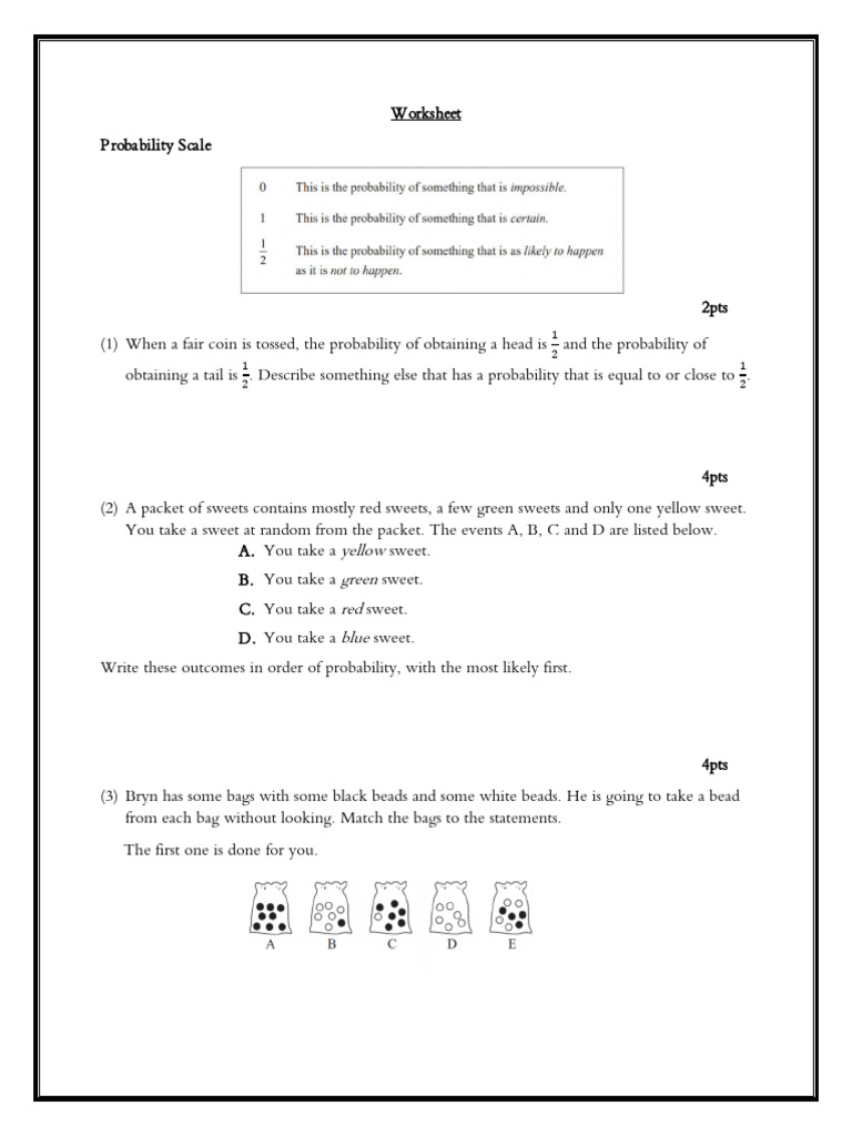 Probability and Set Theory Worksheet | PDF | Measure Theory ...