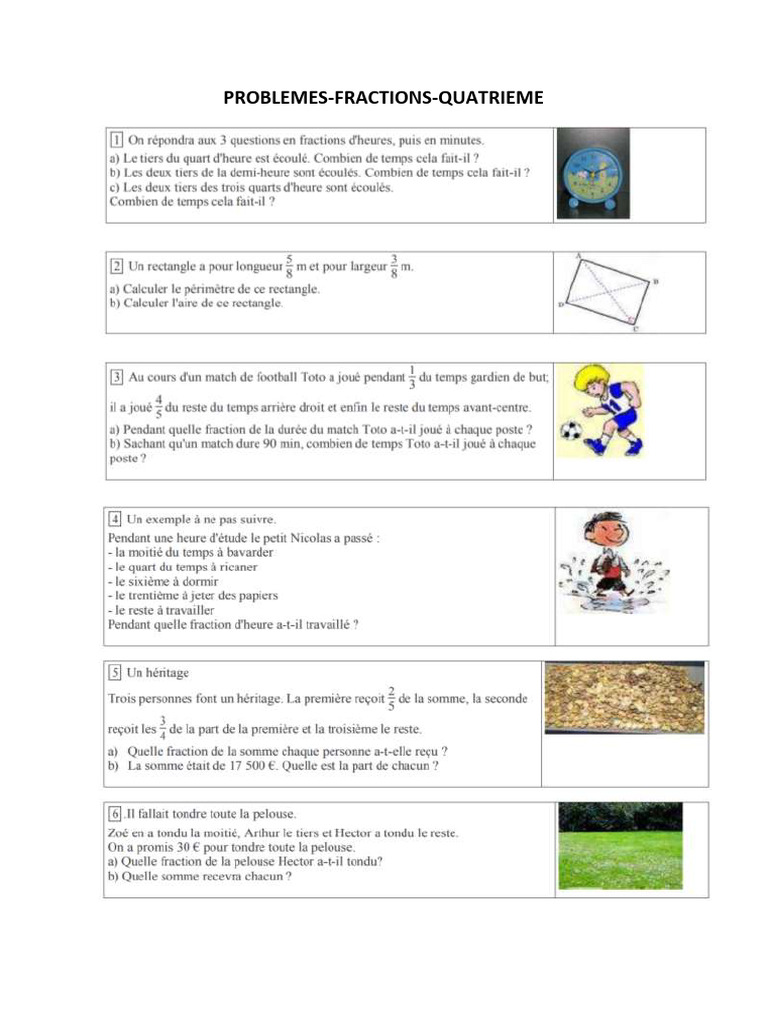 Problemes Fractions | PDF