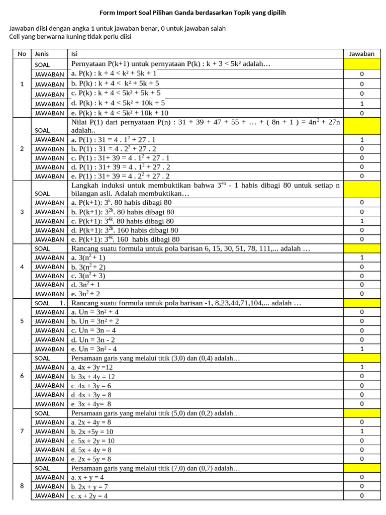 SOAL PAS MTK WAJIB KELAS XI 2023 | PDF