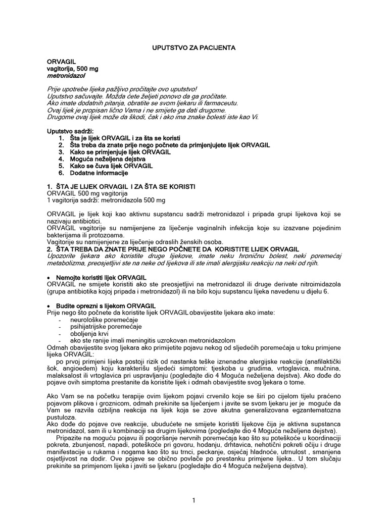 Orvagil Vagitorije PIL PN 3997 06 | PDF