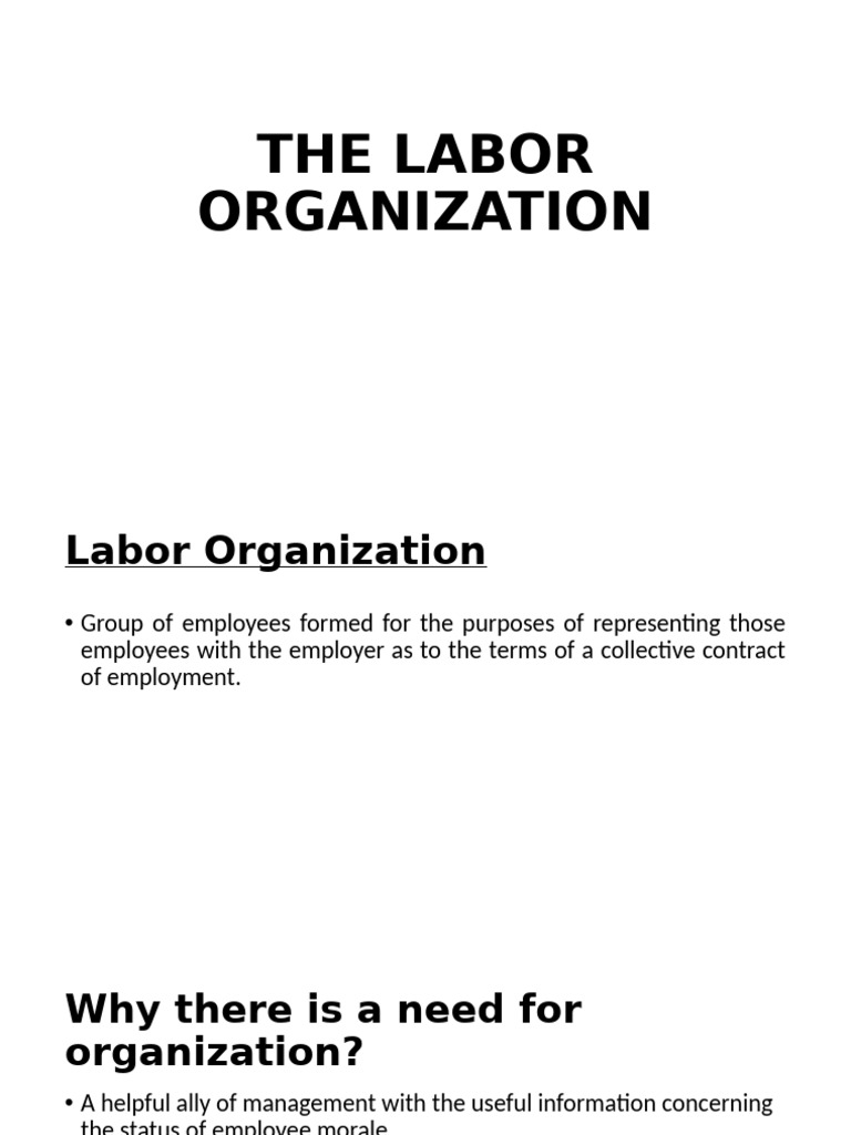 Understanding Labor Organizations and Unions | PDF | Trade Union ...