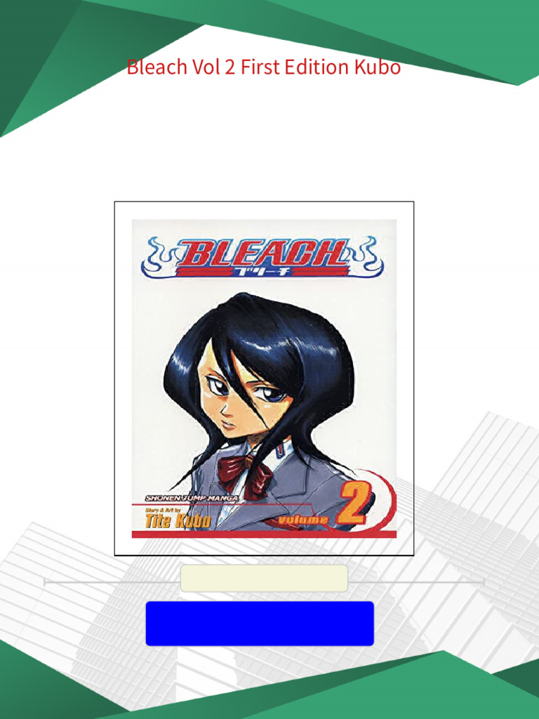 Bleach Vol 2 First Edition Kubo - Download The Full Set of Chapters ...