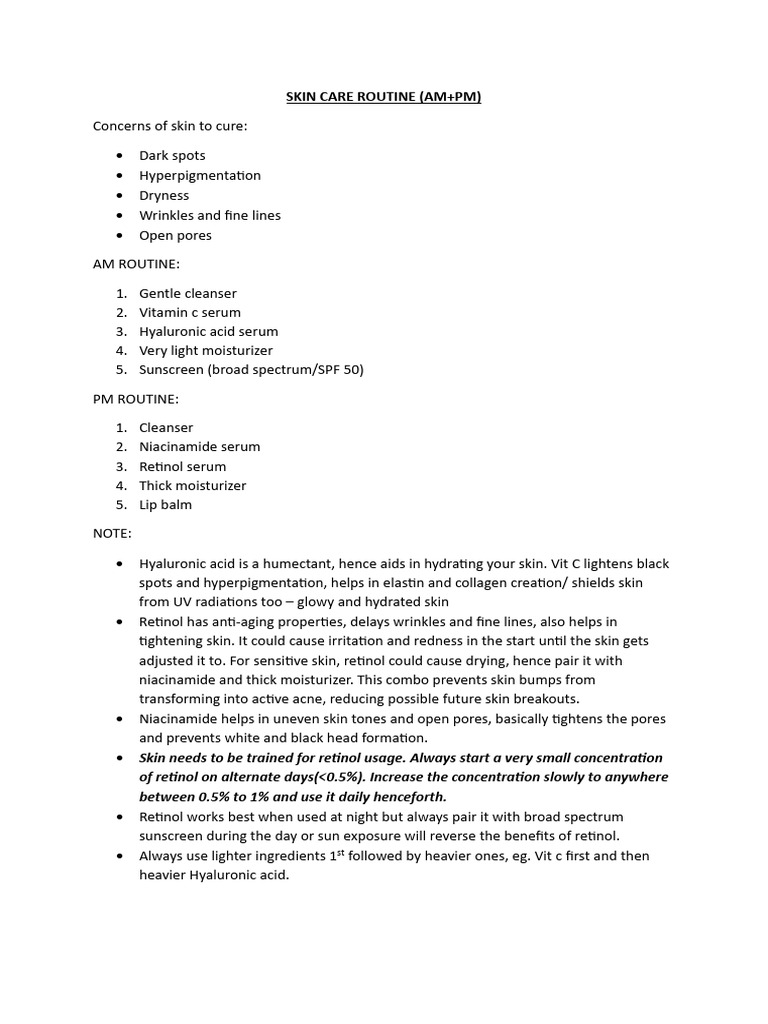 Effective AM+PM Skincare Routine | PDF