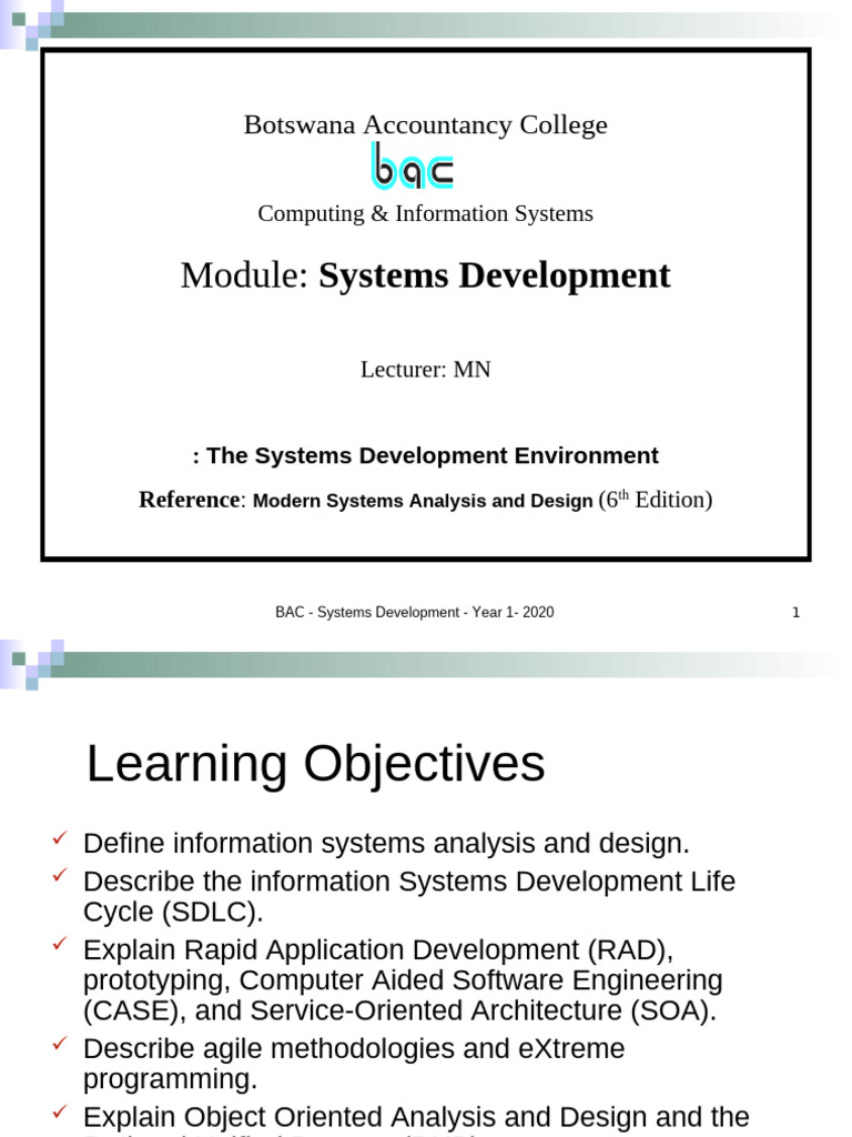 Lecture 2 System Development Environment | PDF | Software Development Process | Technology ...