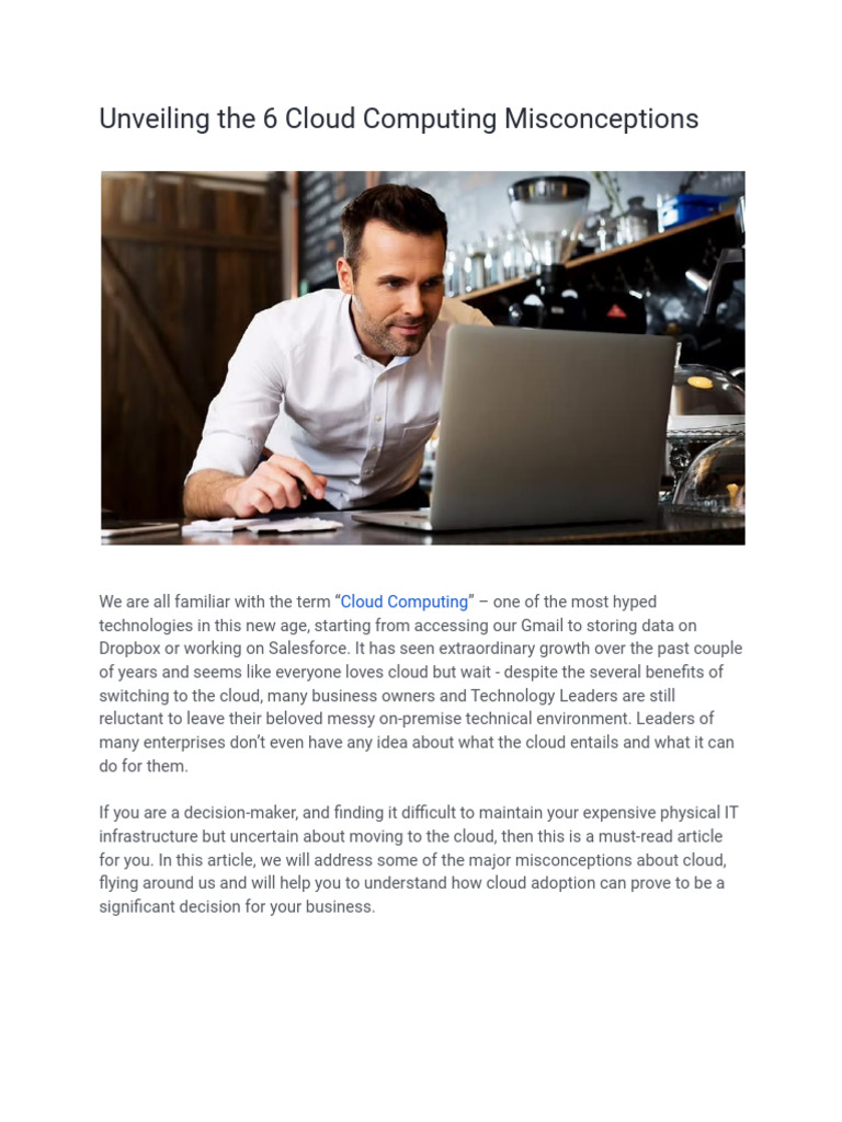 3971 GUI Unveiling The 6 Cloud Computing Misconceptions | PDF | Cloud Computing | Backup