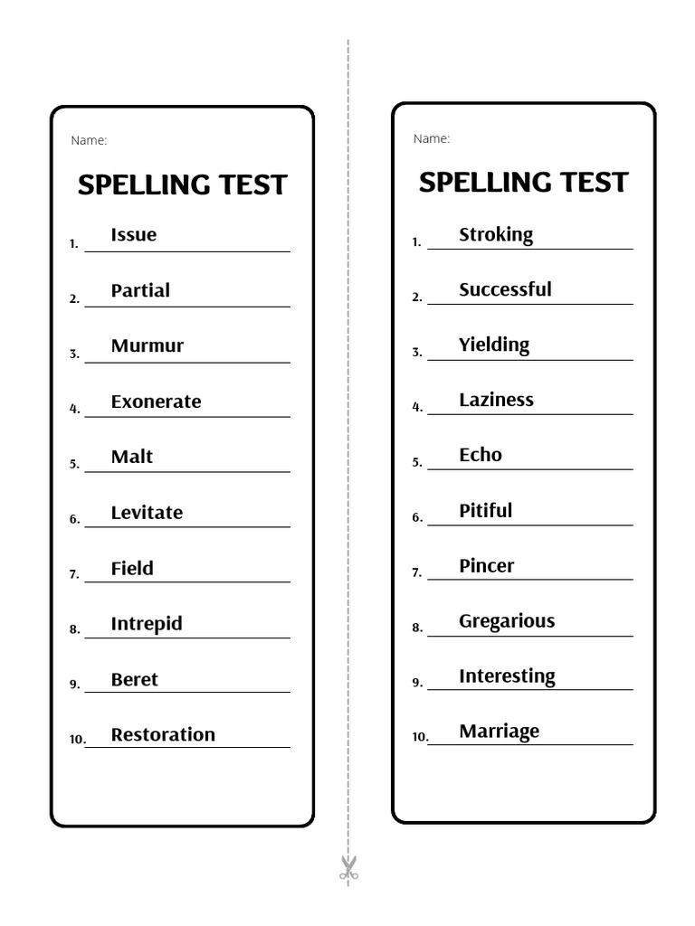 Spelling List Week 1-7 Year 8 | PDF