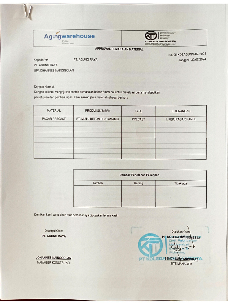 Approval Alat Pancang HSPD | PDF