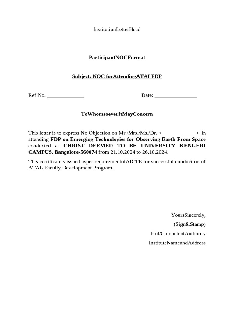 Participantnoc Format | PDF