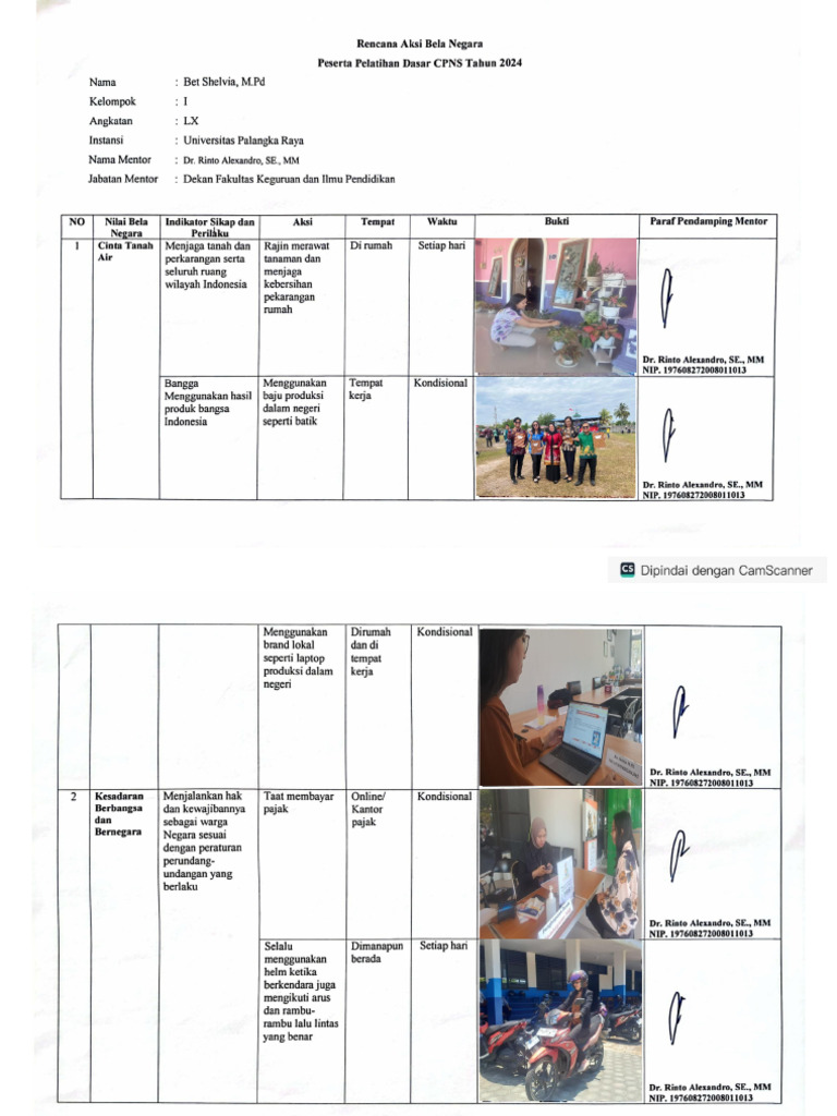 Tugas Aksi Bela Negara | PDF