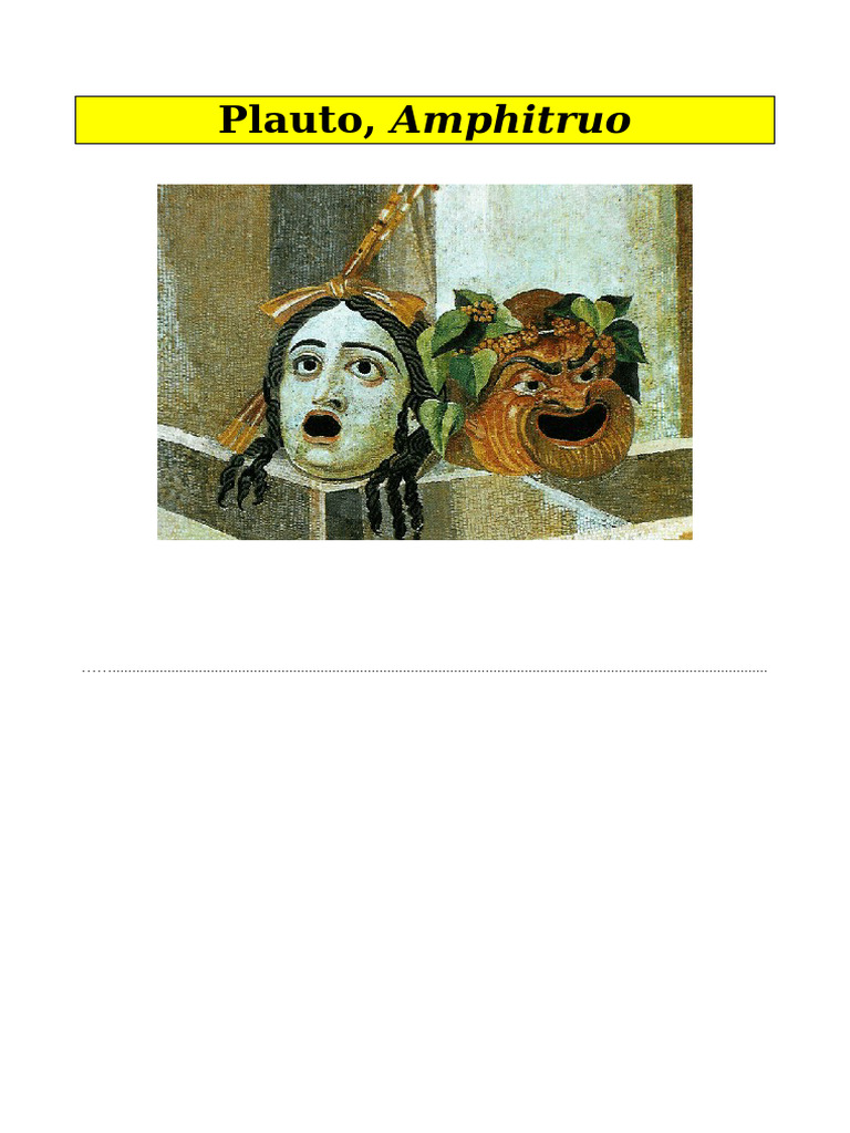 Amphitruo Vv. 97 152 | PDF