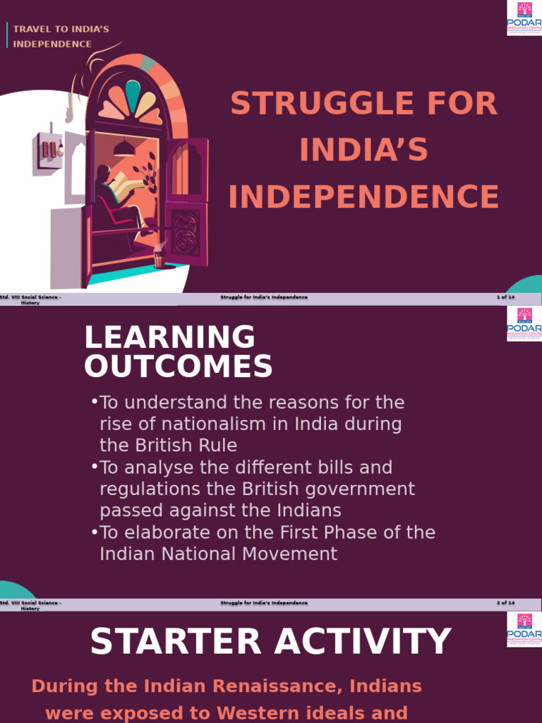 PPT1 CB VII SSc Struggle for India s Independence | PDF | Indian ...