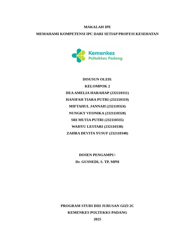 Makalah IPE KLP 2 | PDF