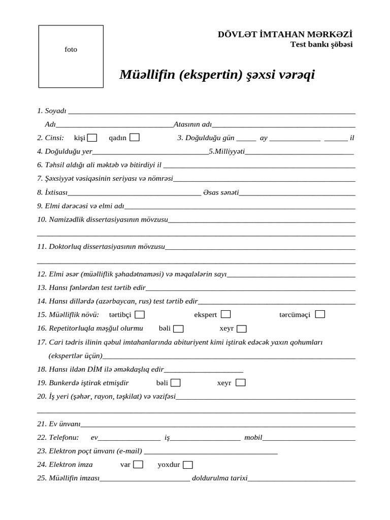 Muellif Anketi 1721729386 | PDF