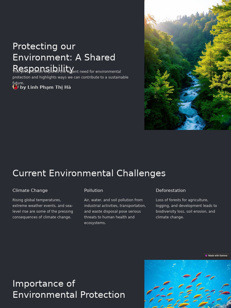 Environmental Protection: Our Shared Duty | PDF | Sustainability ...