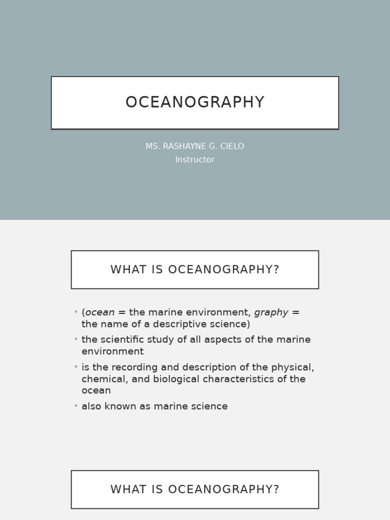 Intro To Oceanography | PDF | Plate Tectonics | Oceans