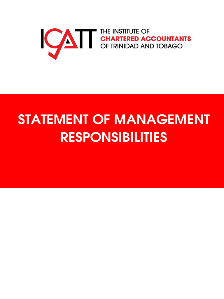 Management Responsibilities Statement | PDF | Internal Control | Accounting