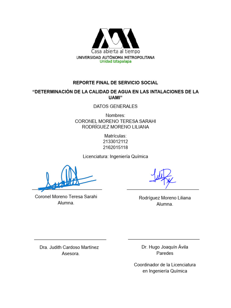 Reporte Final de SS.C | PDF | Agua | Agua potable