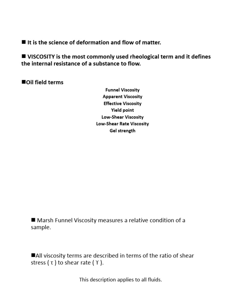 Drilling Fluids Rheology Explained | PDF | Fluid Dynamics | Viscosity