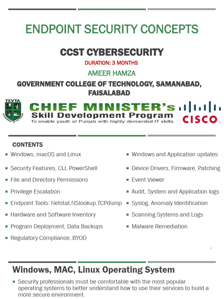 Topic - 3-Endpoint Security Concepts | PDF | Malware | Operating System
