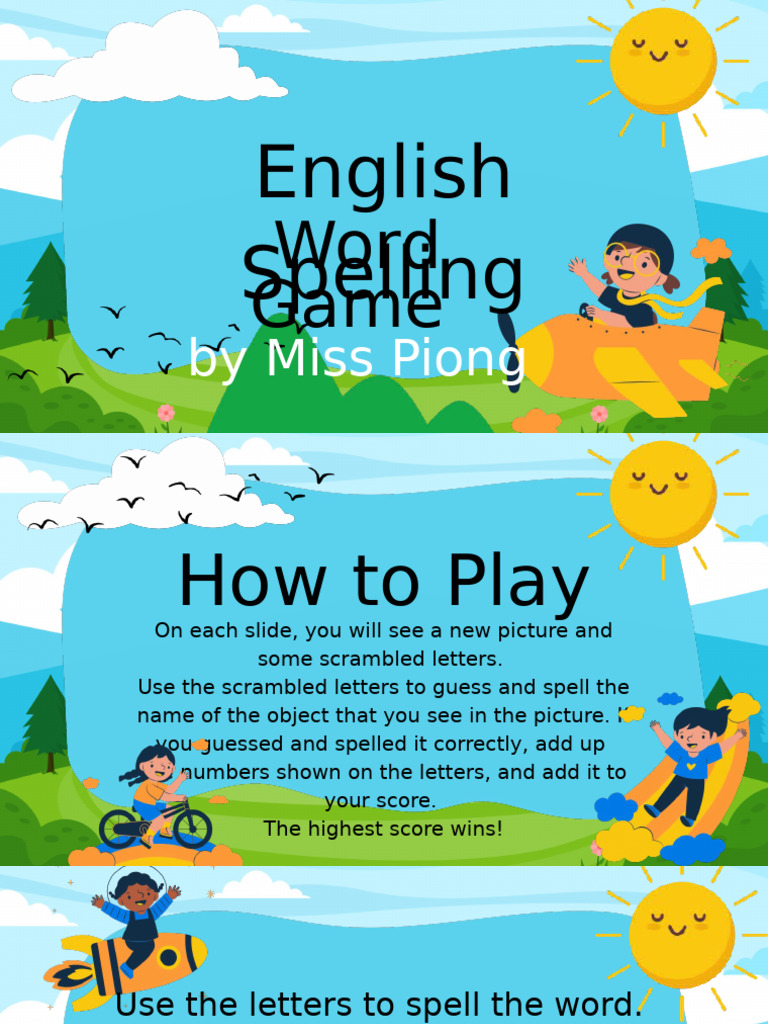 ELA English Spelling Game | PDF