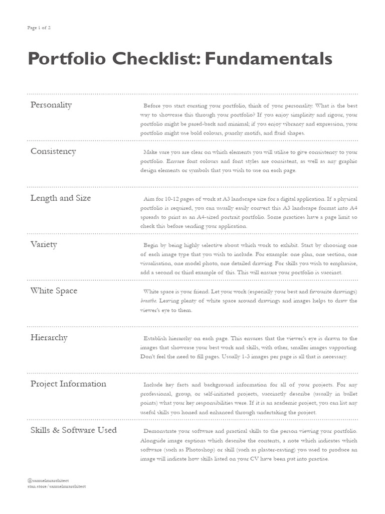Essential Portfolio Creation Guide | PDF | Drawing | Graphic Design
