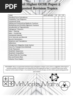 Edexcel Higher GCSE Paper 2 High Priority Revision Topics | PDF | Area ...