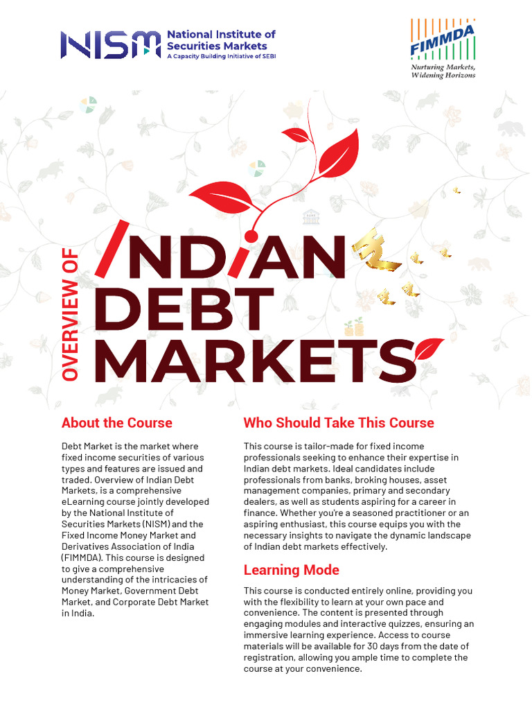 Overview of Indian Debt Markets | PDF | Bond Market | Securities (Finance)