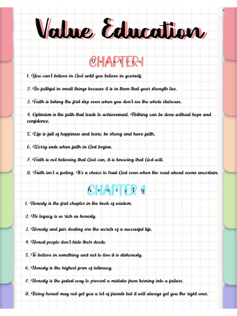 Value Education | PDF