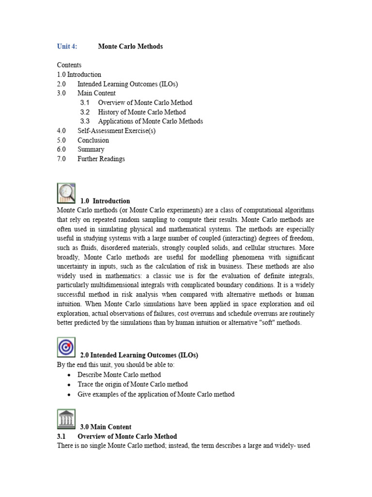 Monte Carlo | PDF | Monte Carlo Method | Randomness