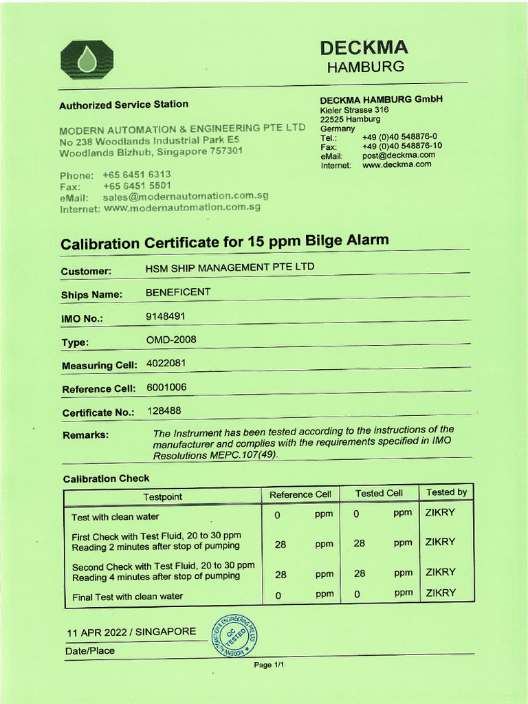 OCM Type Approval | PDF
