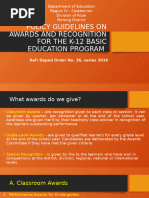Awards and Recognition - DepEd Order 36, S. 2016 | PDF | Learning | Science
