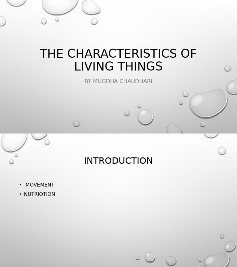 The Characteristics of Living Things | PDF