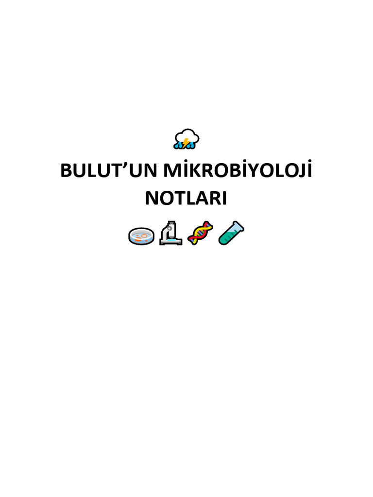 Bulut'Un Mikrobiyoloji: Notlari | PDF