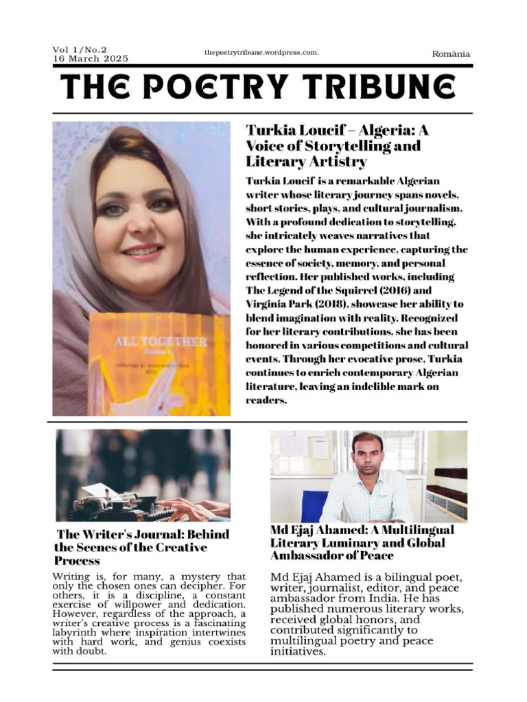 The Poetry Tribune ISSUE No.2 (Newspaper) | PDF | Narrative | Novels