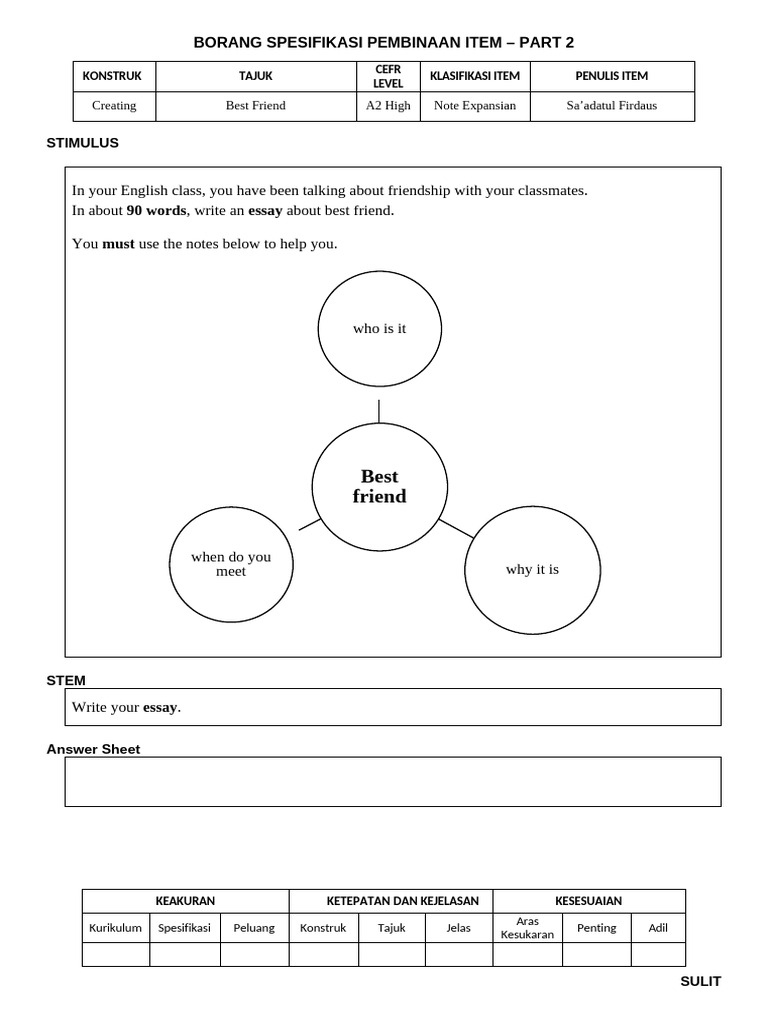 Writing - Part 2 F1 | PDF