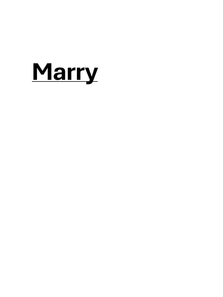 Marry | PDF