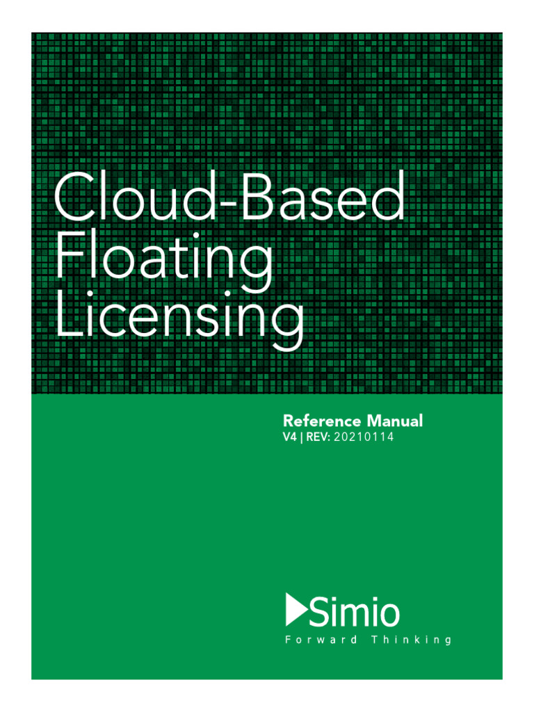 Simio Cloud Based Floating Licensing Reference Manual | PDF | Cloud Computing | Internet