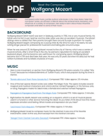 Mozart Contributions Reading Worksheet | PDF