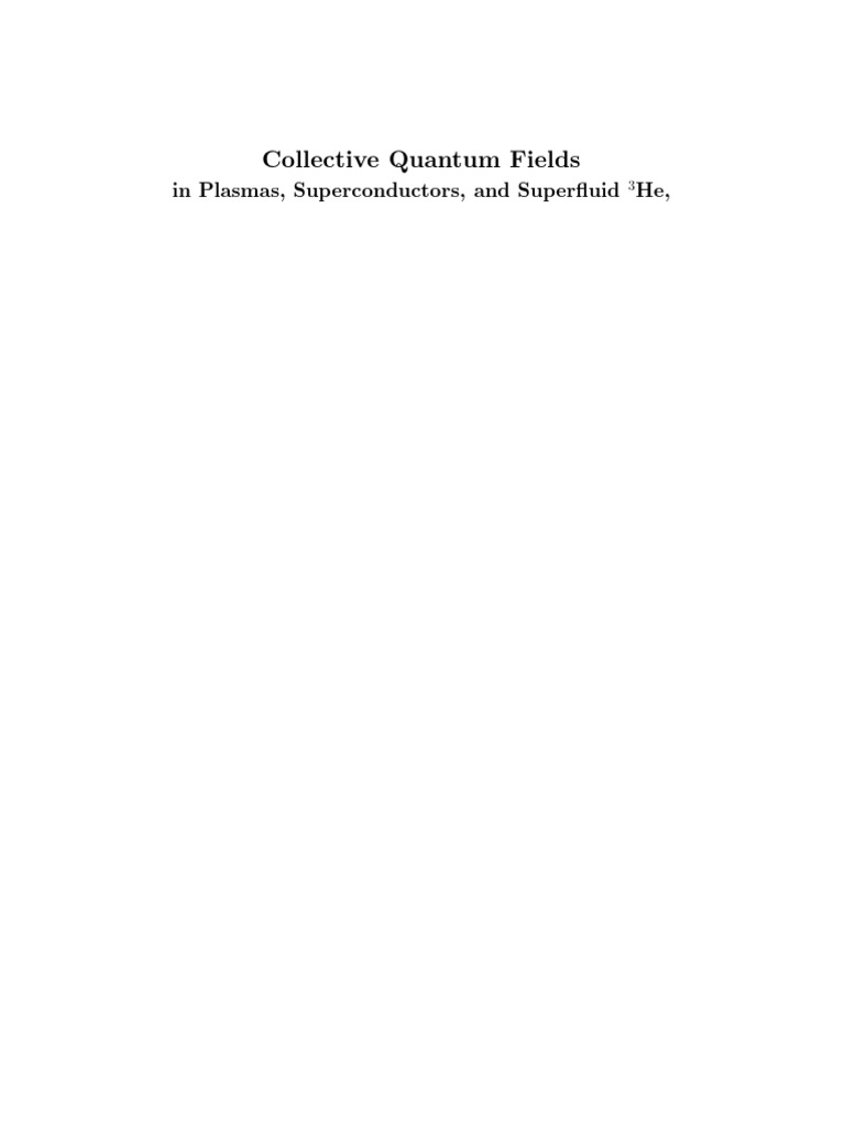 Collective quantum fields | PDF | Quantum Field Theory | Quantum Mechanics