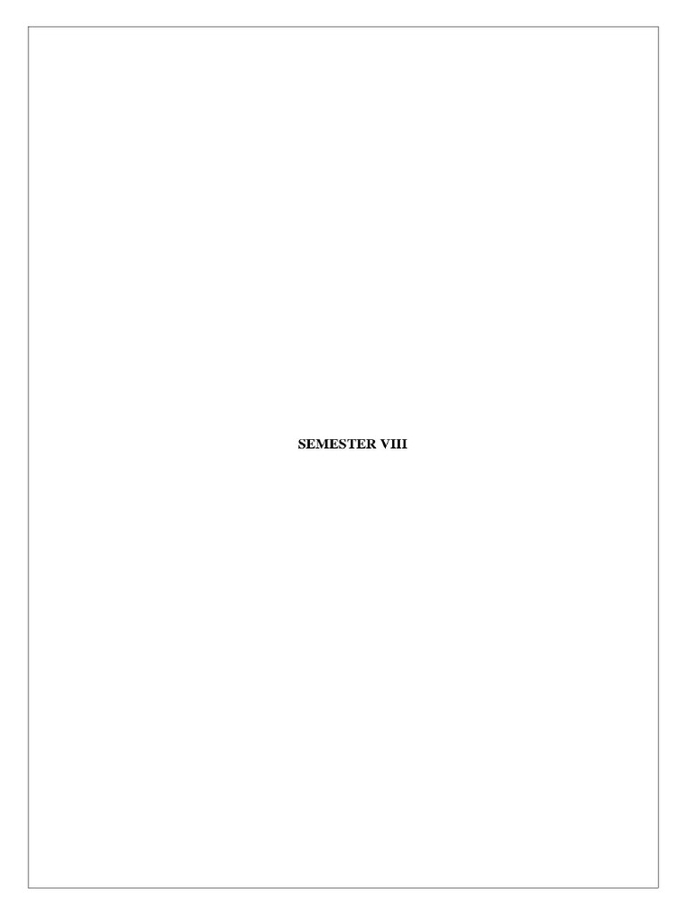 8th Sem Syllabus | PDF