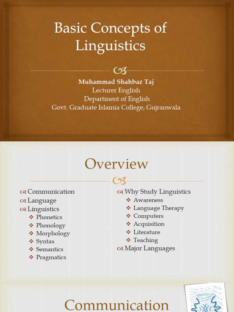 Overview of Communication and Linguistics | PDF | Communication ...