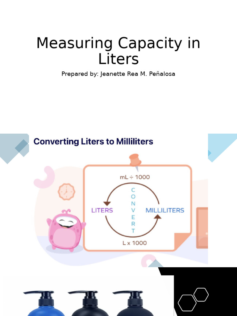 Measuring Container Capacity in Liters | PDF