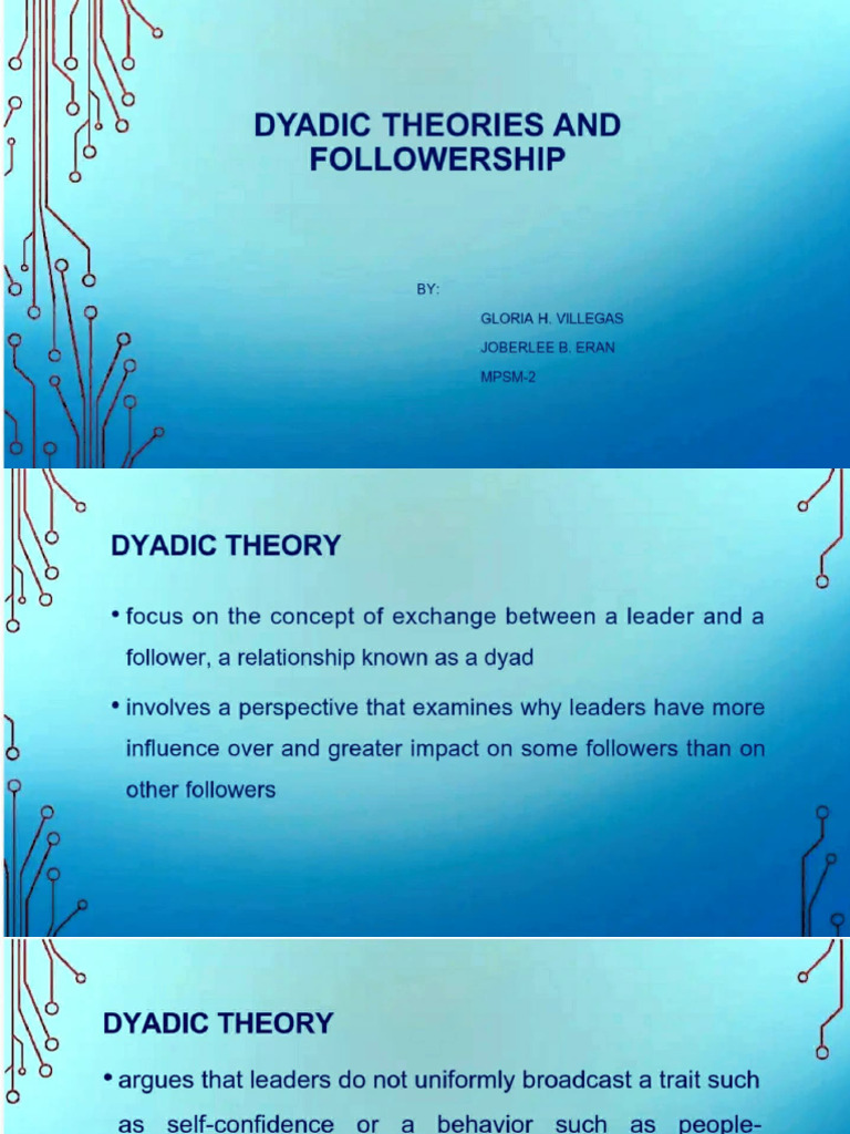 Dyadic Theory of Leadership | PDF