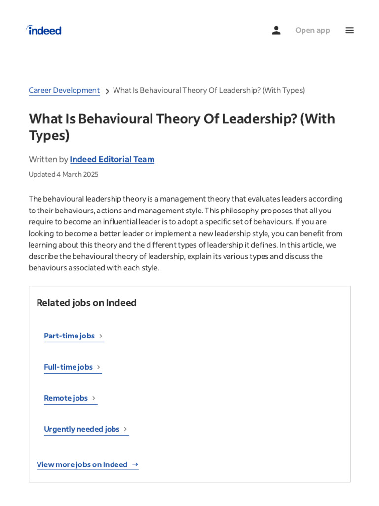 Understanding Behavioral Leadership Theory | PDF | Leadership | Goal